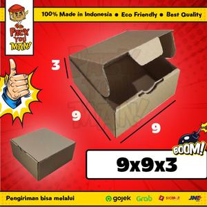 Jual 9x9x3 CM Kardus Diecut Packaging Box Kardus Corrugated Pizza ...