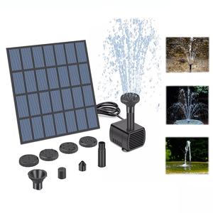 Jual Solar Panel Powered Water Feature Pump with Nozzles Solar Fountain ...