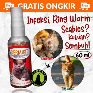 Jual Dermikit Spray 60 Ml Obat Infeksi Kulit Kucing Cat Kitten Anabul ...