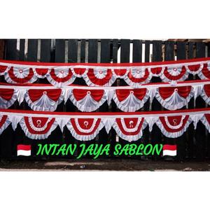 Jual Bendera Merah Putih Background Rempel Panggung& Background Garuda ...