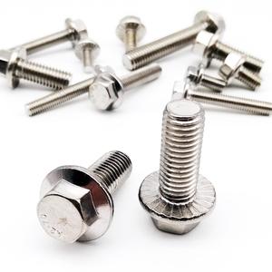 Jual M4 M5 M6 M8 M10 M12 304 Stainless Steel Metric Thread GB5787 Hexagon Head with Serrated ...