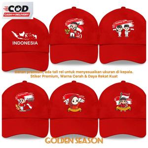 Jual BISA INSTAN Topi Anak Sablon Printing Gambar Corak Agustusan Tema ...
