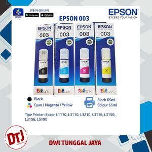 Jual Tinta Epson 003 Black / Cyan / Magenta / Yellow Original untuk Epson L3110 L3210 L5190 ...