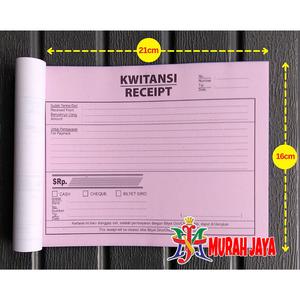 Jual Menarik KWITANSI BESARRECEIPT TANDA TERIMA 1/2 FOLIO 2 RANGKAP 2 ...