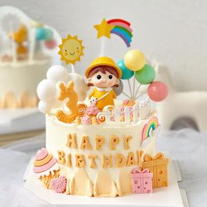Jual 2 Pcs Cake Topper Anak Sekolah Baju Kuning / Figure Anak Sekolahan ...