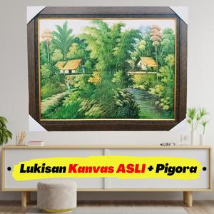 Jual Lukisan Dinding Kanvas Ruang Tamu Minimalis Lukisan Pemandangan ...
