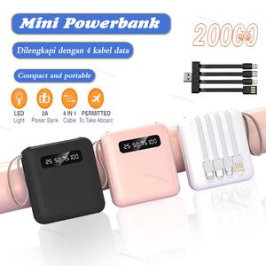 Jual PORTABLE MINI SIZE POWERBANK 20000MAH DENGAN 4 USB PENGISIAN CEPAT ...
