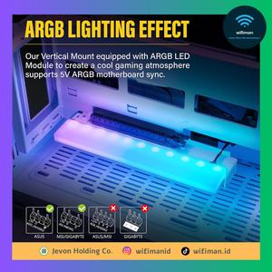 Jual Ezdiy Vertical Gpu Mount Argb Pcie Gen 4.0 Vga Rtx Gen4 Rgb ...