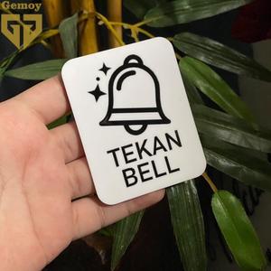 Jual Sign Bell Acrylic Tulisan Tekan Bell Akrilik 7x10 cm Bell Rumah ...