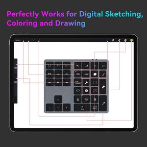 Jual New Bluetooth Keypad With Backlit Procreate Number Pad ...