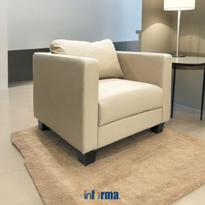 Promo Informa Venien Sofa Kulit 1 Seater - Cokelat Cappuccino Tempat ...
