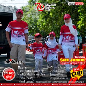 Jual Baju Merah Putih Agustusan - Kaos Seragam Couple Edisi Kemerdekaan 17 Agustus SM103 - Kota ...