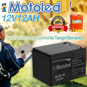 Promo MOTOLED ASLI Aki Sepeda Listrik Aki 12V 12AH Aki Tangki Semprot ...