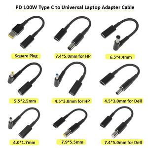 Jual 100W USB Type C to DC Male Plug Converter Kabel USB C Female to ...