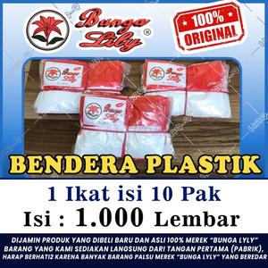Jual bendera plastik merah putih Bunga lily 1 Ikat isi 10 pak 1000 ...