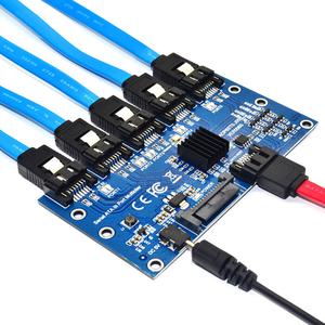 Jual Silver Skyline SATA Riser Expansion Card 1 to 5 Port SATA3.0 ...