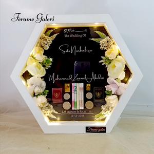 Jual Mahar Pernikahan Double Flower Frame 3D - Mahar Nikah Bunga Mawar ...