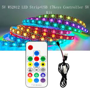 Jual 5V USB RGB Led Strip Lights WS2812B RGB Led Strip 30/60/74/96 ...
