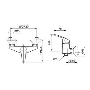 Jual Toto Kran shower mixer - kran shower panas dingin TX433SDV1 UT334 ...