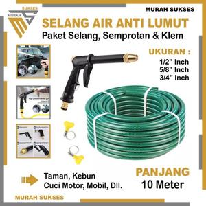 Jual 1 ROLL SELANG AIR BENANG HIJAU 10 METER ANTI LUMUT & SEMPROTAN AIR ...