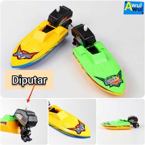 Jual Mainan Anak Perahu Kapal Speed Boat Baling-baling Tenaga Putar ...