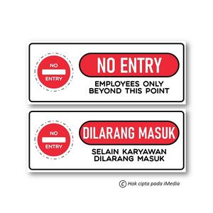 Jual STIKER DILARANG MASUK | STICKER NO ENTRY | STIKER PERINGATAN ...