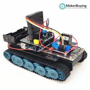 Jual PS2 remote control tank robot set Mischi drag programming L298N ...