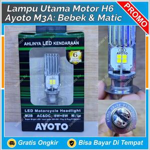 Jual LAMPU LED PUTIH UTAMA MOTOR BEBEK MATIC H6 POWER BRIGHT SERIE AYOTO M2B: SUPRA KHARISMA ...