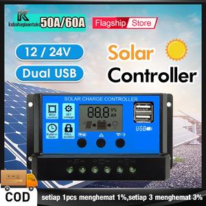 Jual Solar Charge Controller 10A 20A 30A 40A 50A 60A Cell PWM Pengisi Daya Surya 12V 24V - 20A ...