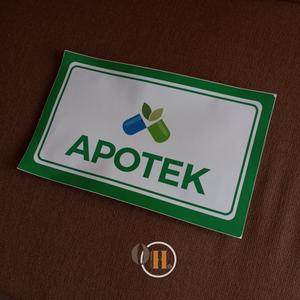 Jual Stiker Ruang Apotek - Stiker nama ruang - Stiker vinyl - Laminasi ...