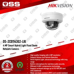 Jual DS-2CD1143G2-LIU IP 4 MP Smart Hybrid Light Fixed Dome Network Camera - Kota Tangerang ...