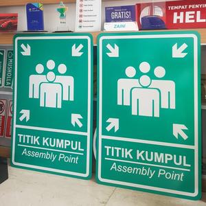 Jual READY TERMURAH Rambu Titik Kumpul Assembly Point 60cm x 80cm Plat ...