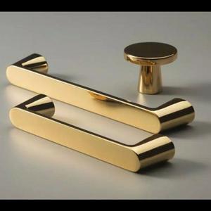 Jual [Dari Tangerang] Baku Lurus Lebar Shiny Gold Handle Brass Matte ...