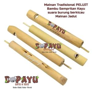 Jual Mainan Tradisional PELUIT Bambu Sempritan Kayu Dolanan Jadul ...