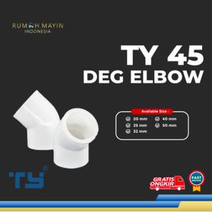 Jual TY 45 Deg Elbow Knee / Keni Pipa Pipe U – PVC by 3 Pawns - Grey ...