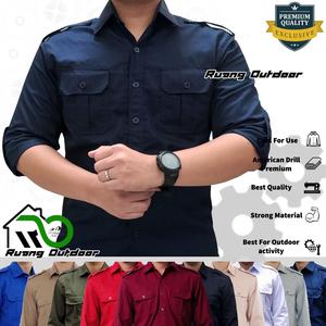 Jual Baju Kemeja PDL PDH Lapangan Lengan Panjang - Pakaian Atasan Seragam Pria Wanita Premium ...