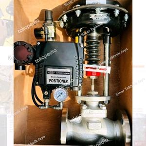 Jual control valve ss304 3" PN 40 ari armaturen komplit positioner DN ...