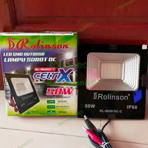 Jual ROLINSON Lampu Sorot Tembak DC 12V 50 Watt IP66 Power Dari Aki Waterproof Kebun Tenda ...