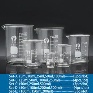 Jual Gojofy Set A-F Lab Borosilicate Glass Beaker Heat-resist Scaled ...