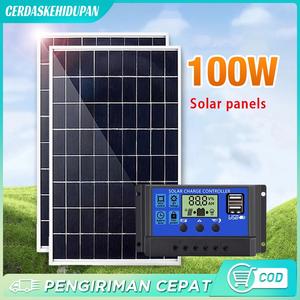 Jual NEW!! 【Beli 1 Dapat 2！】60W/100W SOLAR PANEL PANEL SURYA PEMBANGKIT ...