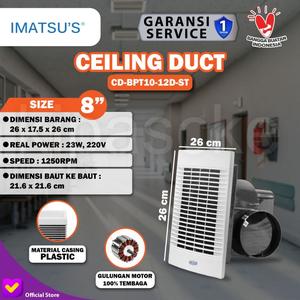Jual (ADDA) CEILING DUCT CKE CD-BPT10-12D-ST 8 INCH EKSOS PLAFON BLOWER ...