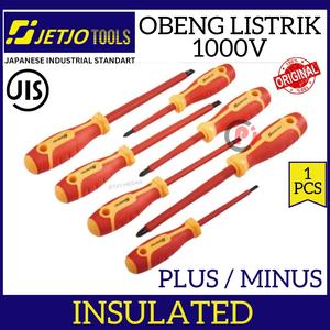 Jual JETJO Tools Obeng Khusus Tahan Listrik VDE up to 1000 Volt Mata ...