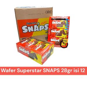 Jual SUPERSTAR SNAPS 1 Dus Wafer Triple Cokelat 28gr isi 12 - Jakarta ...