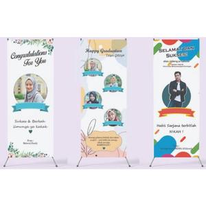 Jual CETAK PAKET SPANDUK X BANNER DAN Y BANNER + TIANG WISUDA WEDDING ...