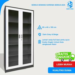 Jual PTC Lemari arsip kantor plat besi pintu swing kaca TERMURAH - Kota ...