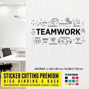 Jual Stiker Dinding Kantor Motivasi Kerja Team Work Cutting Sticker ...