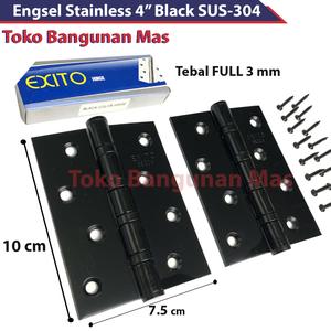 Jual Engsel Stainless 4" SUS 304 EXITO Hitam B Doff Door hinges Engsel ...