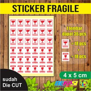 Jual Sticker Fragile / Stiker Awas Barang Pecah Belah + Die Cut ...