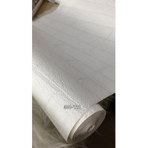 Jual KRZ-940 WALLPAPER DINDING TEBAL MOTIF BATU BATA PUTIH TIMBUL 3D ...