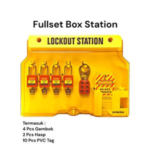 Jual LOTO Fullset Full set Box Station Lockout Lock Out Padlock Gembok ...